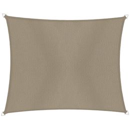 Sonnensegel Windhager "Cannes Rechteck", grau (taupe), B:300cm T:400cm, Polyester, Sonnensegel, 3x4m, taupe