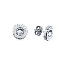 Paar Ohrstecker Tommy Hilfiger "Schmuck Edelstahl Ohrschmuck Ohrringe HOLIDAY TREND", silber (edelstahlfarben, kristallweiß), Ohrringe, Damen, 9mm, Edelstahl, mit Kristallstein
