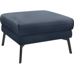 Sch&ouml;ner Wohnen Kollektion Hockerbank "Spin", blau (navy), B:74cm H:46cm T:74cm, 100% Leder, SCH&Ouml;NER WOHNEN-KOLLEKTION, Hocker, passend zur Serie "Spin"