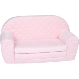 Sofa KNORRTOYS "Cosy, Heart Rose", rot (heart rose), Sofas, Kinder, B/H/T: 77cm x 42cm x 34cm, Baumwolle, für Kinder; Made in Europe, B:77cm H:42cm T:34cm