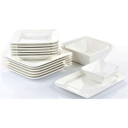 Tafelservice Retsch Arzberg "Geschirr-Set, Service Fantastic", beige (naturweiß), 16 Stk., Fine China-Porzellan, Geschirr-Sets, Tafelservice, 16 Teile, für 6 Personen