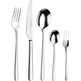 Pinti Inox Besteck-Set PINTINOX "Sky", silber (edelstahlfarben), 30 Stk., Edelstahl 18/10, Essbesteck-Sets