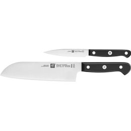 Messer-Set Zwilling "Gourmet", silber (schwarz, silberfarben), Stahl, Kochmesser-Sets, Made in Germany, FRIODUR eisgeh&auml;rtete Klingen, Sonderschmelze