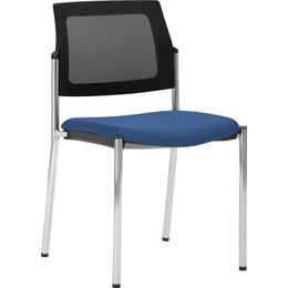 mayer Sitzm&ouml;bel Besucherstuhl MAYER SITZM&Ouml;BEL "2519", blau (blau, chrom), B:49cm H:83cm T:56cm, St&uuml;hle, stapelbar bis 6 St&uuml;ck