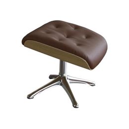 Fu&szlig;hocker FLEXLUX "Volden Beinst&uuml;tze, pflegeleicht, skandinavisches Design, hoher Komfort", braun (old chestnut braun), B:44cm H:39cm T:35cm, 100% Echteder, Hocker, Fu&szlig;hocker, f&uuml;r Beinauflage zur besseren Entspannung, robuster Alu Fu&szlig;, Holzrahmen