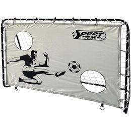 Fußballtor BEST Sporting "Fußballtor mit Torwand 2 Schusslöcher", schwarz (schwarz, grau), Sport-Tore, Kinder, B/H/L: 180cm x 120cm x 60cm, 1 Stk., B:180cm H:120cm L:60cm
