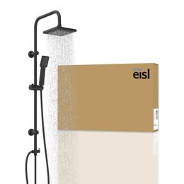 EISL&reg; Brausegarnitur EISL "EASY ENERGY", schwarz (schwarz matt), H:97cm T:33,5cm, Brausegarnituren, H&ouml;henverstellbar / Antikalk-Noppen / Edelstahl