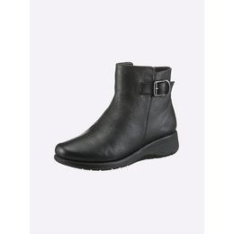 Stiefelette Casual Looks, Damen, Gr. 37, schwarz, Glattleder, Schuhe