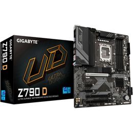Gigabyte Mainboard "Z790 D Motherboard - Unterst&uuml;tzt Intel Core 14. Generation CPUs, 12+1+", schwarz, B:34,1cm H:8,2cm T:27,2cm, Mainboards