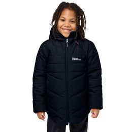 Steppjacke Jack Wolfskin "SOLYINS f&uuml;r Kinder", Jungen, Gr. 176, blau (night blau, n), Obermaterial: 100% Polyester. Futter: 100% Polyester. Wattierung: 100% Polyester, hoch geschlossener Ausschnitt, Jacken Steppjacke, W&auml;rmend, winddicht, &Uuml;bergangsjacke