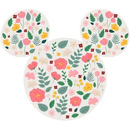 Vliestapete Komar "Vlies selbstklebend - Mickey Head Wildflowers - Gr&ouml;&szlig;e 125 x 125 cm", bunt, B:125m L:125m, Vlies, Tapeten, Kinderzimmer