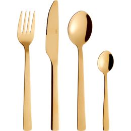 Besteck-Set AIDA RAW "RAW", gold, 24 Stk., Edelstahl, Essbesteck-Sets, PVD-beschichtet
