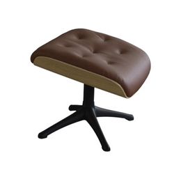 Fu&szlig;hocker FLEXLUX "Volden Beinst&uuml;tze, pflegeleicht, skandinavisches Design, hoher Komfort", braun (old chestnut braun), B:44cm H:39cm T:35cm, 100% Echteder, Hocker, Fu&szlig;hocker, f&uuml;r Beinauflage zur besseren Entspannung, schwarzer Fu&szlig;, Holzrahmen