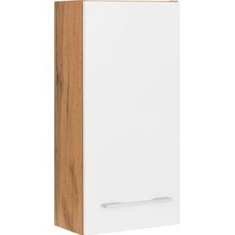 H&auml;ngeschrank Welltime "Soria", wei&szlig; (eichefarben, wei&szlig;), B:30cm H:64cm T:20cm, Schr&auml;nke, H&auml;ngeschrank