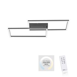 JUST LIGHT LED Deckenleuchte "IVEN", schwarz, 2, 1 Stk., Leuchten, dimmbar &uuml;ber Fernbedienung, LED Deckenleuchte