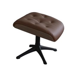 Fu&szlig;hocker FLEXLUX "Volden Beinst&uuml;tze, pflegeleicht, skandinavisches Design, hoher Komfort", braun (old chestnut braun), B:44cm H:39cm T:35cm, 100% Echteder, Hocker, Fu&szlig;hocker, f&uuml;r Beinauflage zur besseren Entspannung, schwarzer Fu&szlig;, Holzrahmen