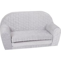 Sofa KNORRTOYS "Cosy, Geo Grey", grau (geo grau), Sofas, Kinder, B/H/T: 77cm x 42cm x 34cm, Baumwolle, für Kinder; Made in Europe, B:77cm H:42cm T:34cm