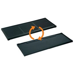 Grillplatte Enders, schwarz, B:20cm H:3cm T:45cm, Gusseisen, Grillroste, f&uuml;r Gasgrill &raquo;Kansas 3&laquo;, BxT: 20x45 cm