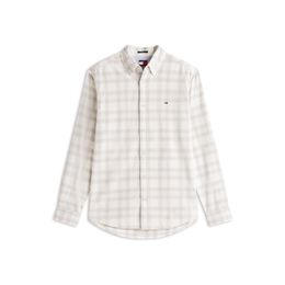 Tommy Jeans Button Up Shirt male size M Beige / Pastel blue / White