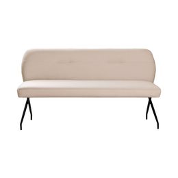Sitzbank Home Affaire "Bruna Esszimmerbank, Bank, K&uuml;chenbank, Polsterbank", hellbeige, B:161cm H:86cm T:65cm, Massivholz, Metall, Polyester, Spanplatte, Sitzb&auml;nke, Sitzbank