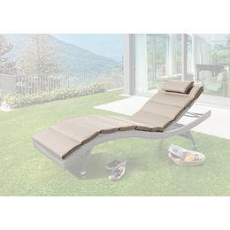 Liegenauflage Destiny "POLSTER", beige (sand meliert), B:200cm T:60cm, Obermaterial: 100% Polyester. F&uuml;llung: 100% Polyurethan, Polsterauflagen, Polyester
