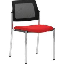 mayer Sitzm&ouml;bel Besucherstuhl MAYER SITZM&Ouml;BEL "2519", rot (kirschrot, chrom), B:49cm H:83cm T:56cm, St&uuml;hle, stapelbar bis 6 St&uuml;ck