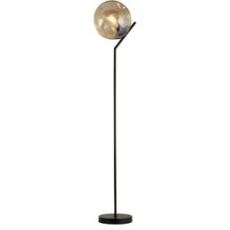Searchlight Stehlampe "Punch Floor Lamp - Black Metal & Champagne Punched Glass", schwarz, 1, H: 137cm, 1 Stk., Leuchten