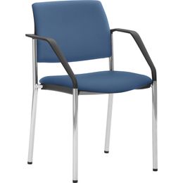 mayer Sitzm&ouml;bel Besucherstuhl MAYER SITZM&Ouml;BEL "2518", blau (blau, chrom), B:59cm H:83cm T:56cm, St&uuml;hle, stapelbar bis 6 St&uuml;ck