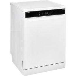 Sharp Standgeschirrsp&uuml;ler, Energieeffizienz: A (A-G), silber (wei&szlig;), B:59,8cm H:85cm T:59,8cm, Geschirrsp&uuml;ler