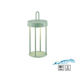 JUST LIGHT Tischleuchte "ANSELM", gr&uuml;n, 1, &Oslash; 12,8cm H: 28,4cm, 1 Stk., Leuchten, Akkuleuchte, Tischleuchte