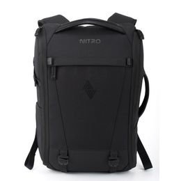 Freizeitrucksack Nitro "Remote", Kinder, Gr. B/H/T: 30cm x 46cm x 14cm, schwarz, Cocona, Polyurethane, Rucksäcke, für Dronen, Freizeitrucksack, Alltagsrucksack, Rucksack für Arbeit