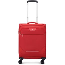 Handgepäck-Trolley Roncato "Joy Carry-on, 55 cm, erweiterbar, rot", Gr. B/H/T: 55cm x 40cm x 20cm 42 l, rot, Polyester, unifarben, Koffer, Weichgepäck-Koffer Reisegepäck mit Volumenerweiterung und TSA Schloss