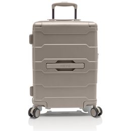 Hartschalen-Trolley Heys "ReNew, verschiedene Größen und Farben", Gr. B/H/T: 35cm x 50,5cm x 23,3cm 47 l, beige (atmosphere), Kunststoff, clean, matt, Basic, Koffer, herausnehmbares Innenfutter Volumenerweiterung 5 Jahre Garantie