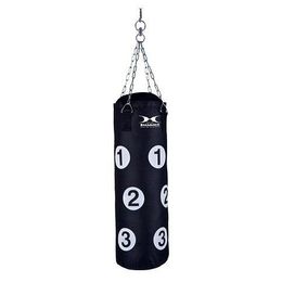 Boxsack HAMMER "Sparring", schwarz, Boxs&auml;cke, B/H/L: 28cm x 80cm x 80cm, mit markierten Trefferpunkten, B:28cm H:80cm L:80cm