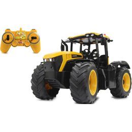 RC-Traktor Jamara "JCB Fastrac 1:16, 2,4 GHz", gelb, Fernlenkfahrzeuge, KinderB:17,5cm H:21cm T:36cm, Kunststoff, mit LED Licht und Rückfahrwarnsound, B:17,5cm H:21cm T:36cm