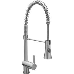 Sp&uuml;ltischarmatur CORNAT "Einhebelmischer", grau (edelstahl), B:9,4cm H:53,3cm T:28,2cm, Messing, Armaturen, FUERTE