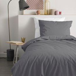 Bettw&auml;sche Cinderella "Morning", grau (antrazit), B/L: 135cm x 200cm, Flanell, B/L: 80cm x 80cm, 2 Stk., Flanell, Obermaterial: 100% Baumwolle, Bettw&auml;sche, Bettw&auml;sche, Cinderella