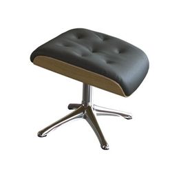 Fu&szlig;hocker FLEXLUX "Volden Beinst&uuml;tze, pflegeleicht, skandinavisches Design, hoher Komfort", grau (warm mineral grau), B:44cm H:39cm T:35cm, 100% Echteder, Hocker, Fu&szlig;hocker, f&uuml;r Beinauflage zur besseren Entspannung, robuster Alu Fu&szlig;, Holzrahmen