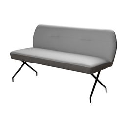 Sitzbank Home Affaire "Bruna Esszimmerbank, Bank, K&uuml;chenbank, Polsterbank", grau, B:161cm H:86cm T:65cm, Massivholz, Metall, Polyester, Spanplatte, Sitzb&auml;nke, Sitzbank