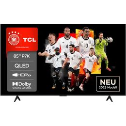 TCL QLED-Fernseher "85P71KX1", Energieeffizienz: F (A-G), schwarz, 85, Fernseher, Multi-HDR, Dolby Vision, Smart TV, Apple Airplay2, Dolby Atmos, Onkyo