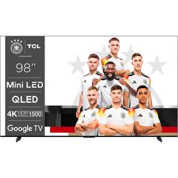TCL Mini-LED-Fernseher "98C803X7", Energieeffizienz: G (A-G), schwarz (titanium anthrazit), 98 ″, Fernseher, QLED, Dolby Vision, Apple TV, Multi-HDR, Smart-TV, 144 Hz, Topseller