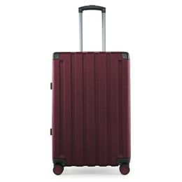 Hartschalen-Trolley Hauptstadtkoffer "Q-Damm, verschiedene Farben und Größen", Gr. B/H/T: 45,5cm x 68cm x 27cm 71 l, rot (burgund), ABS, festlich, Koffer, Hartschalenkoffer Reisekoffer Trolley mit TSA-Schloss