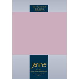 Spannbettlaken Janine "TOPPER 5001", rosa (altros&eacute;), 1 Stk., Jersey-Elasthan, 100x200 100x210 100x220 90x200 90x210 90x220 10, Jersey-Elasthan, Obermaterial: 95% Baumwolle, 5% Elasthan, Bettlaken, Spannbettlaken, mit Rundumgummizug