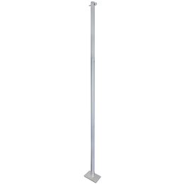 Sonnensegelmast Windhager "Basic", silber (silberfarben), H:243cm &Oslash;:48cm, Aluminium, Masten, praktische Steckkonstruktion f&uuml;r Montage auf Terrasse oder Rasen
