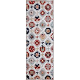 Teppich FLAIR RUGS "Flora, f&uuml;r drinnen und drau&szlig;en", bunt, B:80cm H:2mm L:230cm, Kunstfaser, Teppiche, Teppich, Outdoor geeignet, gemustert mit Hoch-Tief Effekt