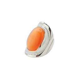 Fingerring "OrangeSky", orange, Collezione Alessandro, Fingerringe, Damen, Messing, Fingerring