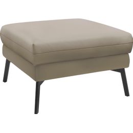 Sch&ouml;ner Wohnen Kollektion Hockerbank "Spin", grau (taupe), B:74cm H:46cm T:74cm, 100% Leder, SCH&Ouml;NER WOHNEN-KOLLEKTION, Hocker, passend zur Serie "Spin"