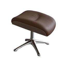 Fu&szlig;hocker FLEXLUX "Clement Beinst&uuml;tze, Hervorragender Komfort. Robustesr Alu Fu&szlig;", braun (old chestnut braun), B:44cm H:39cm T:35cm, 100% Echteder, Hocker, Fu&szlig;hocker, Beinauflage besseren Entspannung, pflegeleicht, Rahmen in Holzoptik