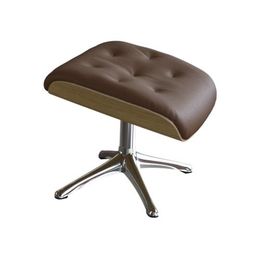 Fu&szlig;hocker FLEXLUX "Volden Beinst&uuml;tze, pflegeleicht, skandinavisches Design, hoher Komfort", braun (modern cognac braun), B:44cm H:39cm T:35cm, 100% Echteder, Hocker, Fu&szlig;hocker, f&uuml;r Beinauflage zur besseren Entspannung, robuster Alu Fu&szlig;, Holzrahmen