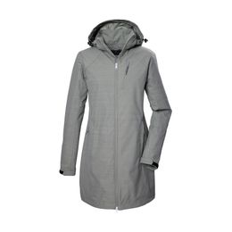 Softshellparka Killtec "KOS 57 WMN SFTSHLL PRK", Damen, Gr. 38, grün (helloliv), Oberseite: 100% Polyester;Rückseite: 100% Polyester;Futter: 100% Polyester, Jacken, Wasserabweisender, atmungsaktiver Parka mit abnehmbarer Kapuze